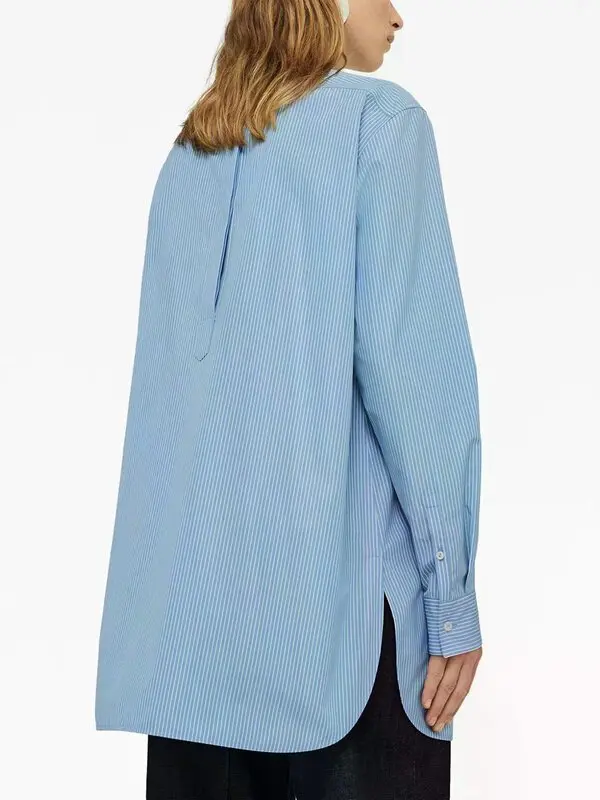 JIL SANDER Striped Cotton Blouse