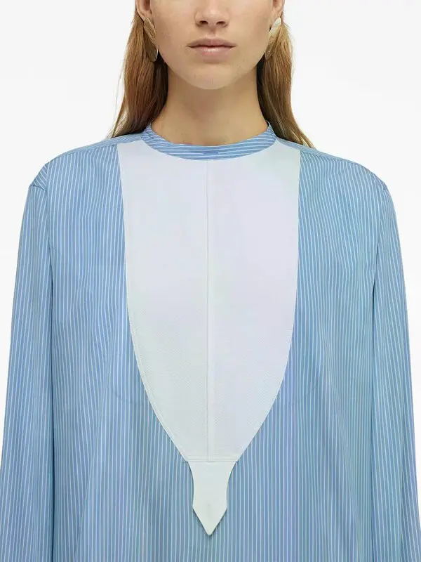 JIL SANDER Striped Cotton Blouse