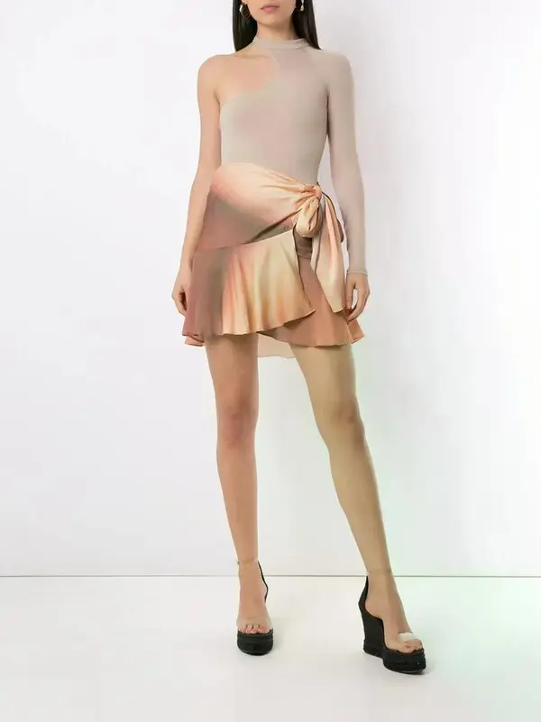 AMIR SLAMA Paneled Gradient Wrap Skirt