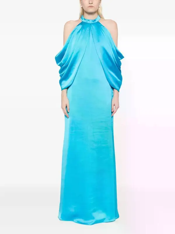 Badgley Mischka Halterneck A-line Gown