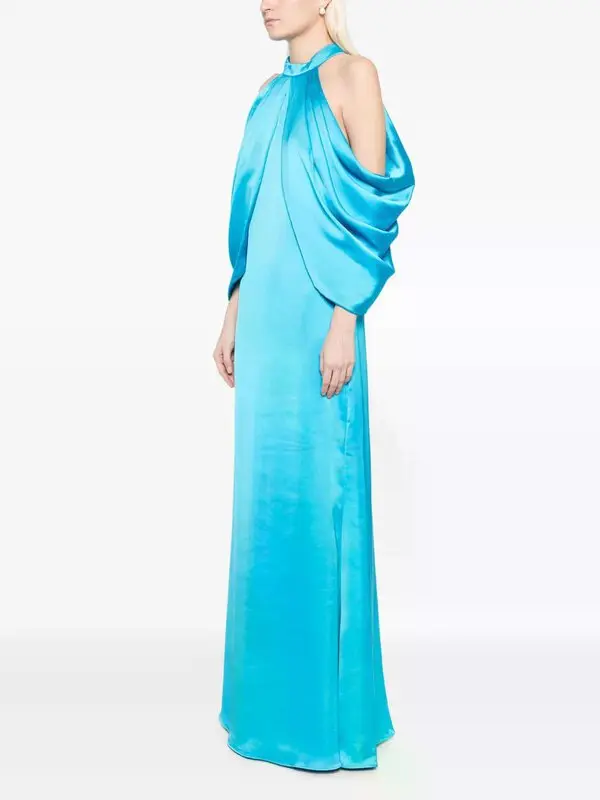 Badgley Mischka Halterneck A-line Gown
