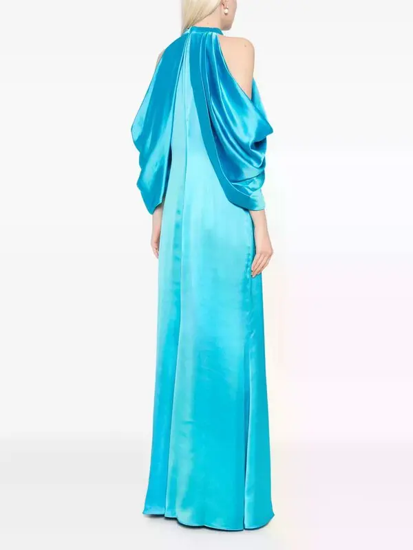 Badgley Mischka Halterneck A-line Gown