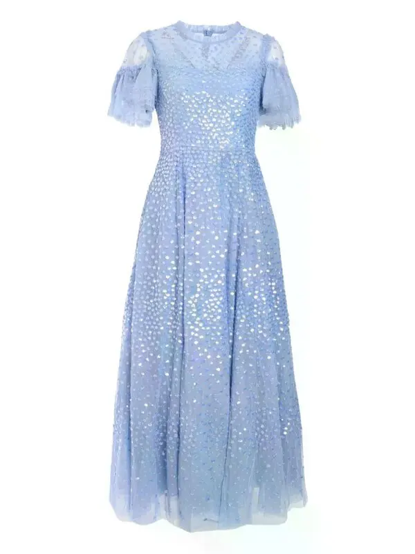 NEEDLE & THREAD Scatter Dot Gown - Blue