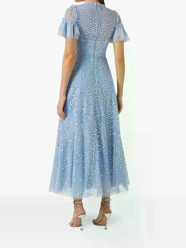 NEEDLE & THREAD Scatter Dot Gown - Blue