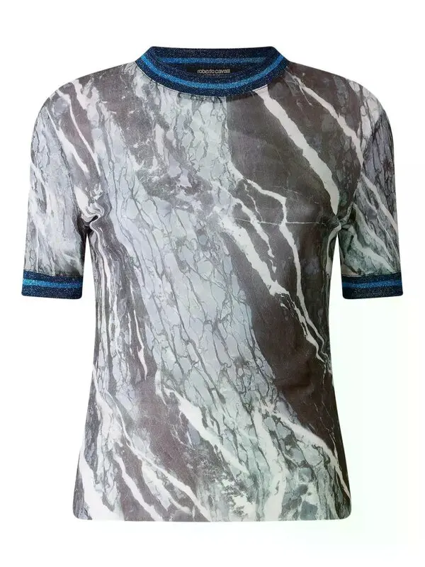 Roberto Cavalli Marble-print T-shirt