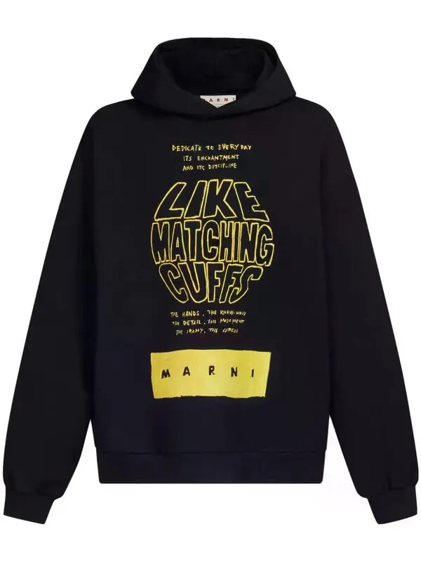 Marni Slogan-print Cotton Hoodie