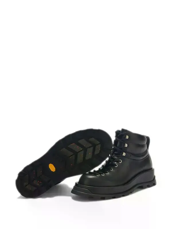JIL SANDER Lace-up Leather Ankle Boots
