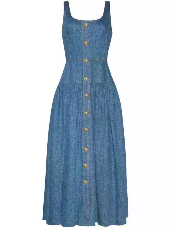 Adam Lippes Cassie Dress - Blue