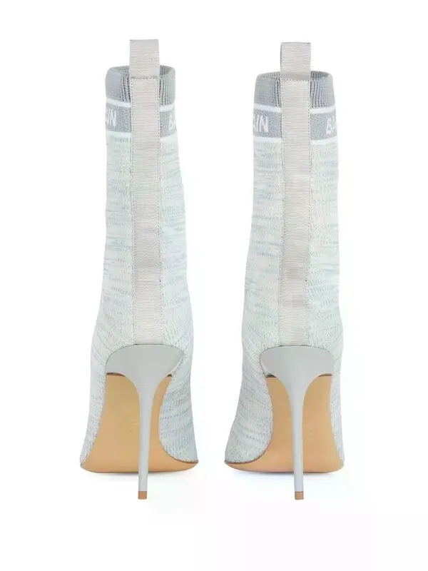 Balmain Skye 95mm Knit Ankle Boots