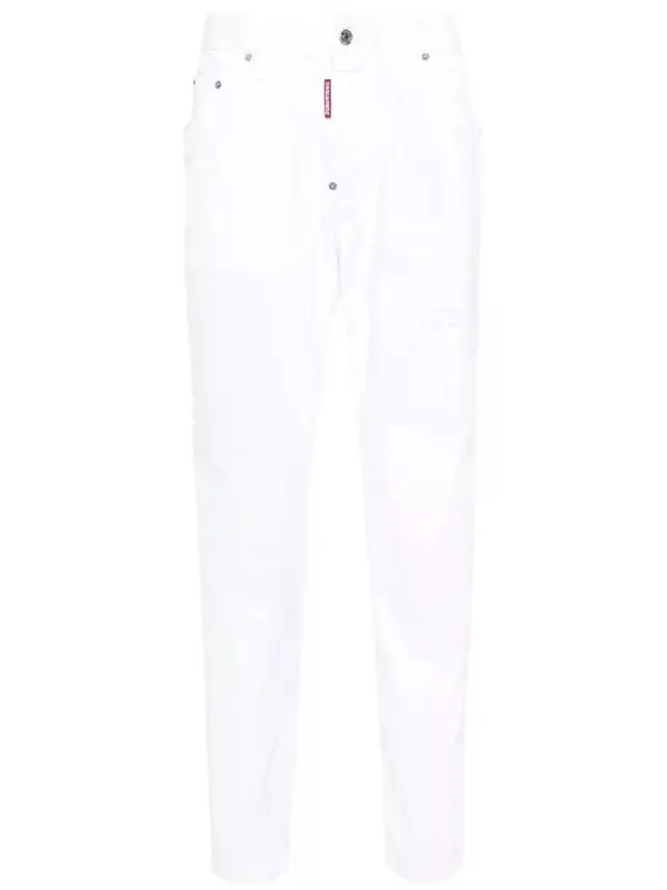 Dsquared2 Bull Skater Mid-rise Slim-fit Jeans - White