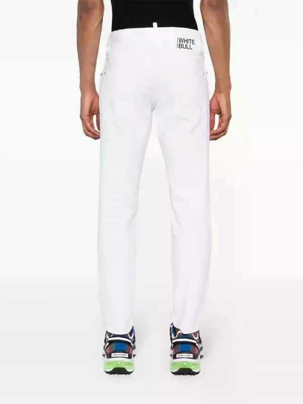 Dsquared2 Bull Skater Mid-rise Slim-fit Jeans - White