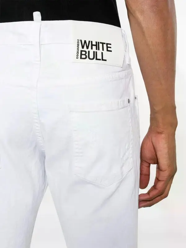 Dsquared2 Bull Skater Mid-rise Slim-fit Jeans - White