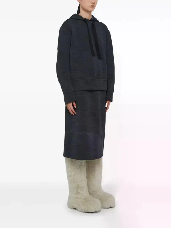 JIL SANDER Drawstring Wool Hoodie