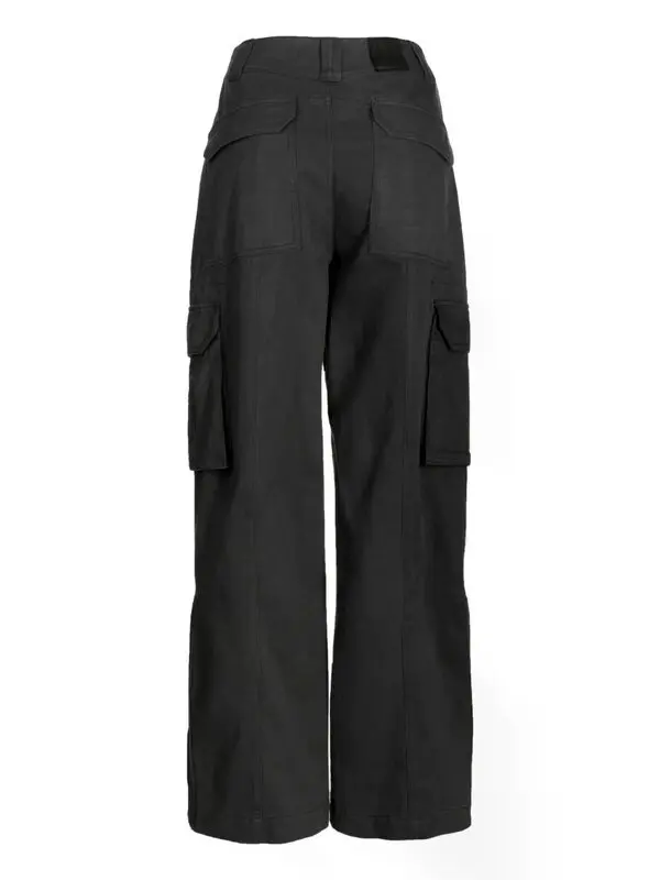 Goen.j Charcoal Cotton Wide-leg Cargo Pants - Grey