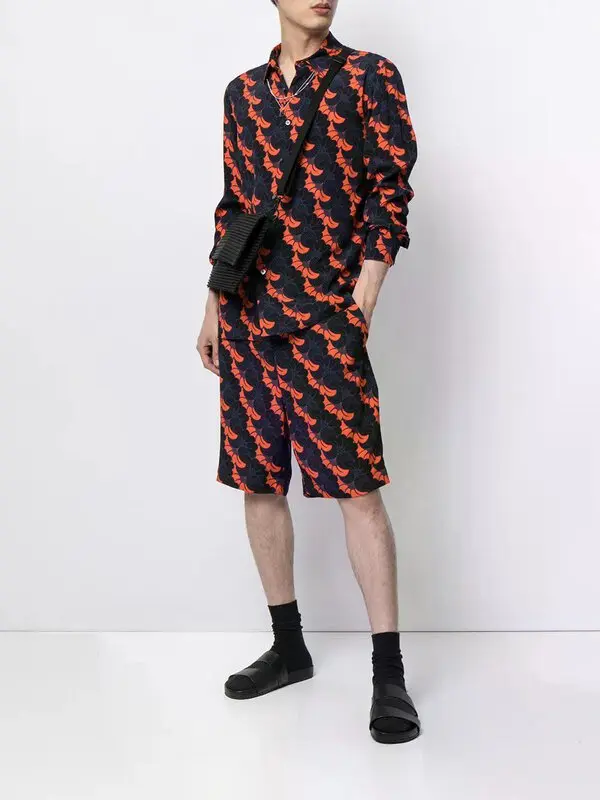 PORTS V Floral-print Long-sleeved Shirt