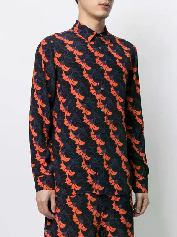 PORTS V Floral-print Long-sleeved Shirt