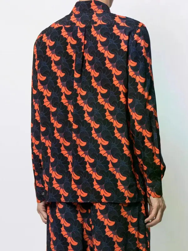 PORTS V Floral-print Long-sleeved Shirt