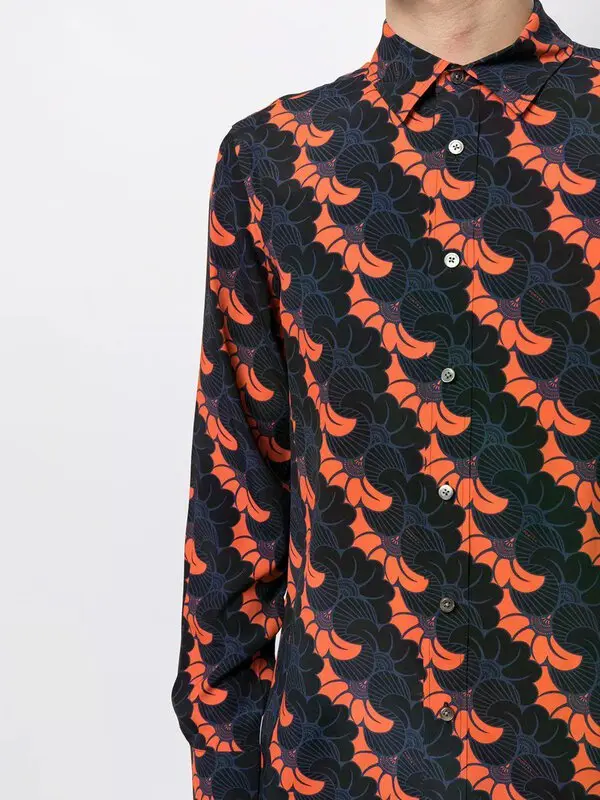 PORTS V Floral-print Long-sleeved Shirt