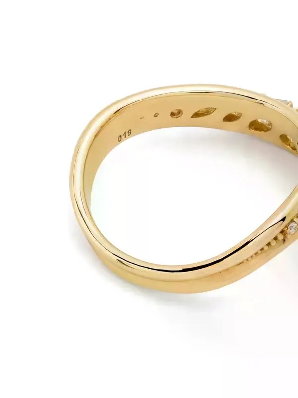 Fernando Jorge 18kt Yellow Stream Wave Diamond Ring