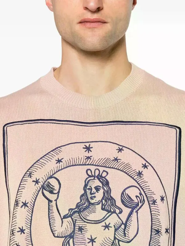 Etro Motif-embroidered Cotton Jumper - Pink