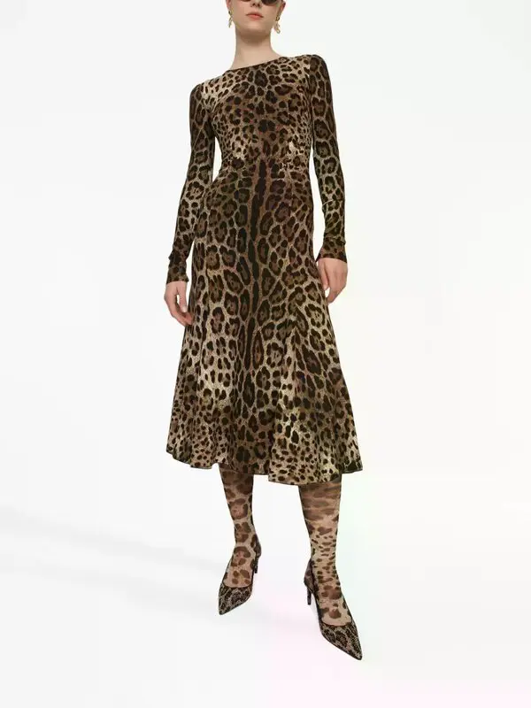 Dolce & Gabbana Midi Leopard-print Dress