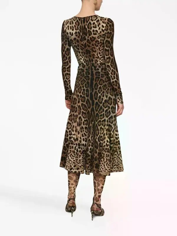 Dolce & Gabbana Midi Leopard-print Dress