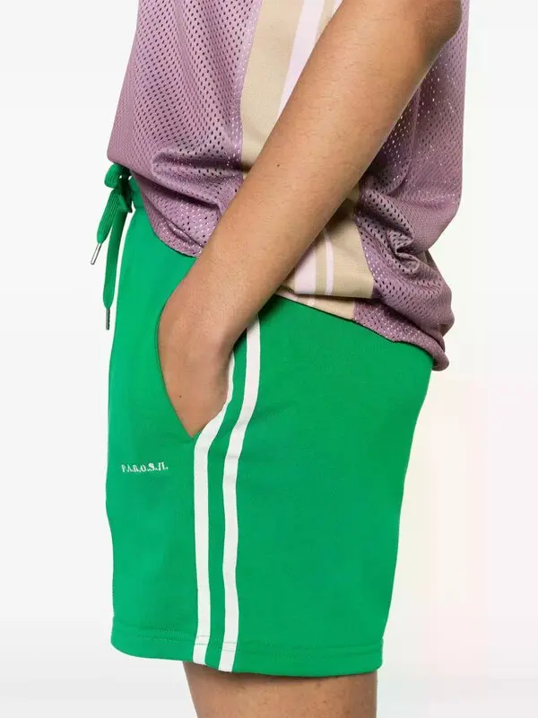 P.a.r.o.s.h Striped Jersey Shorts - Green