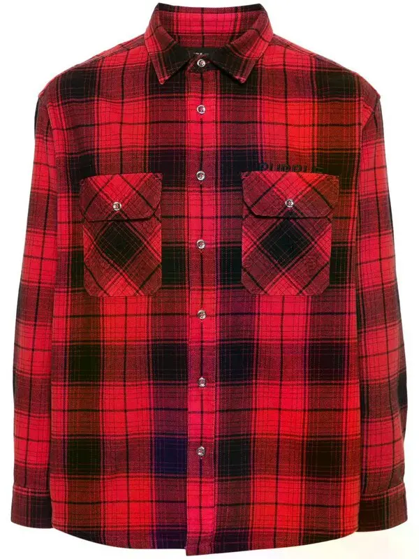 PURPLE BRAND Flannel Long-sleeve Shirt