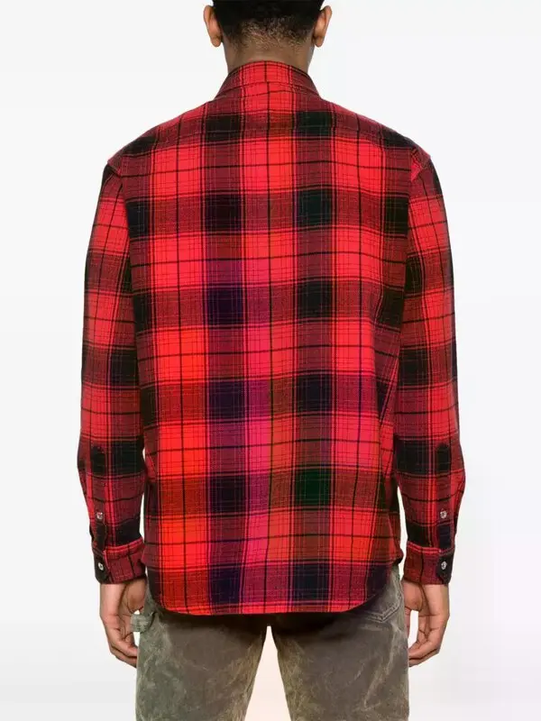 PURPLE BRAND Flannel Long-sleeve Shirt