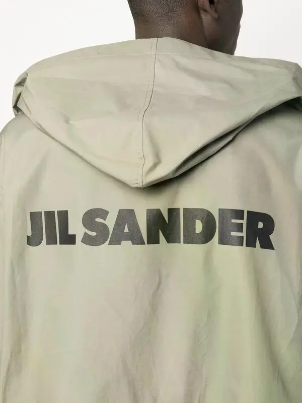 JIL SANDER Rear Logo-print Hooded Coat