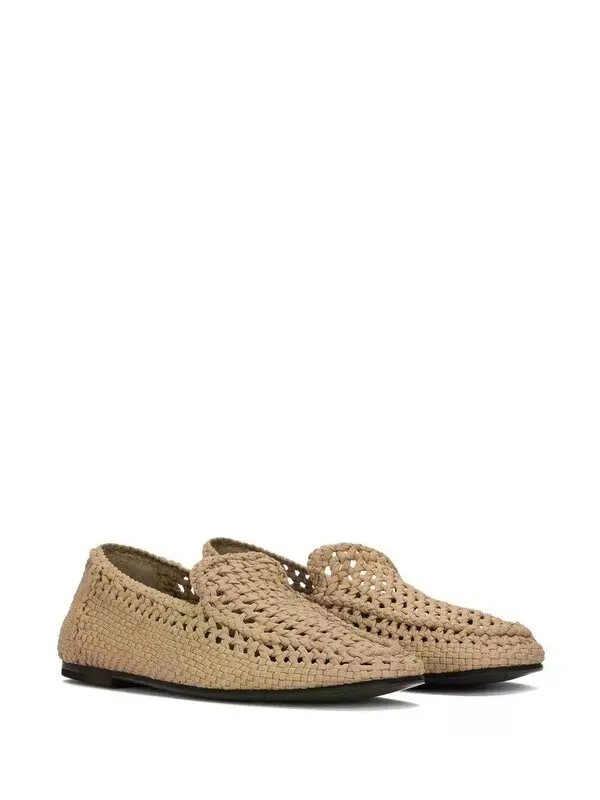 Dolce & Gabbana Woven Leather Slippers