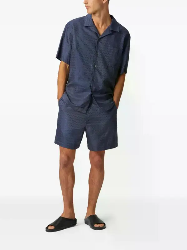 Missoni Chevron-pattern Shorts - Blue