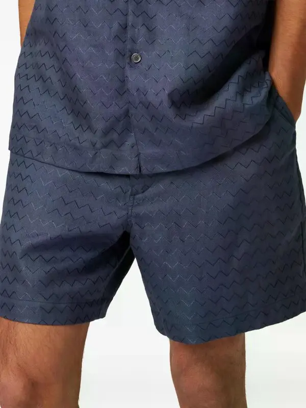 Missoni Chevron-pattern Shorts - Blue
