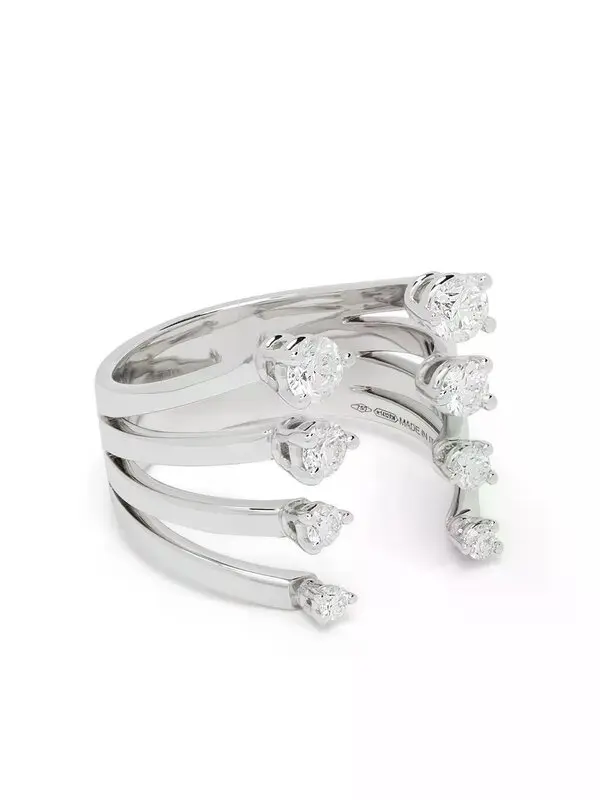 Delfina Delettrez 18kt White Gold Diamond Dots Ring - Silver