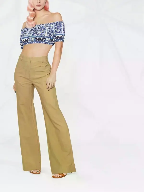 Dolce & Gabbana Majolica-print Crop Top
