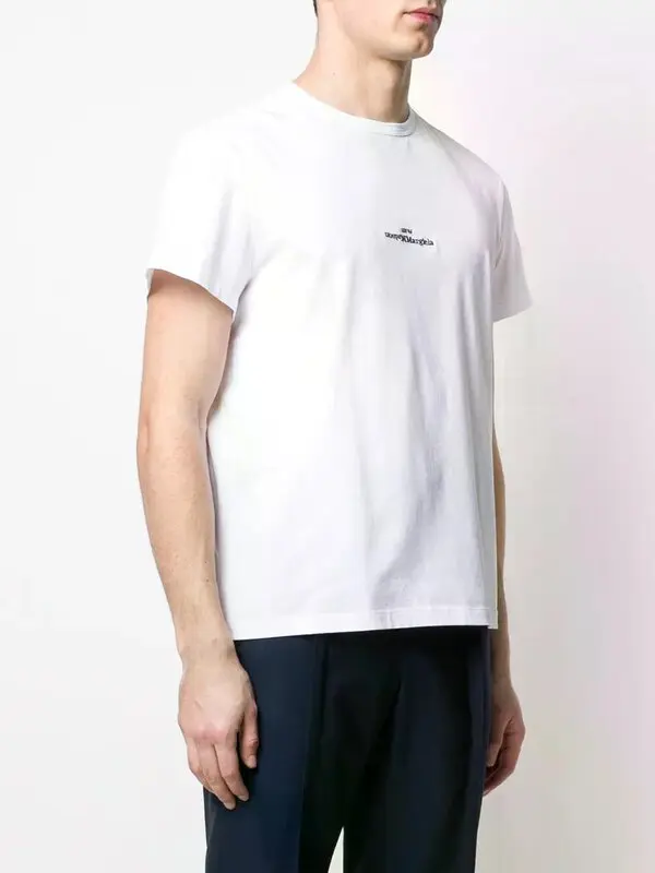 MAISON MARGIELA Distorted-logo Cotton T-shirt - White
