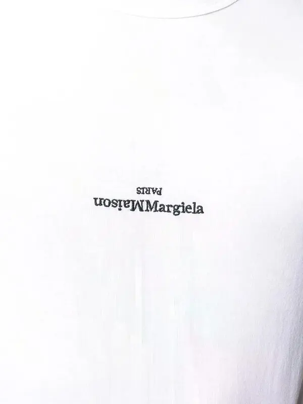 MAISON MARGIELA Distorted-logo Cotton T-shirt - White