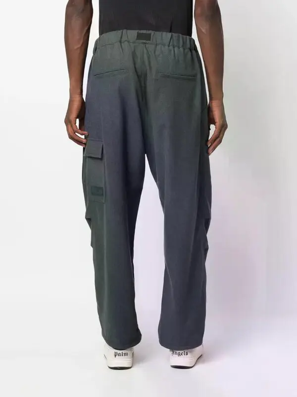 Y3 Belted-waist Straight-leg Trousers