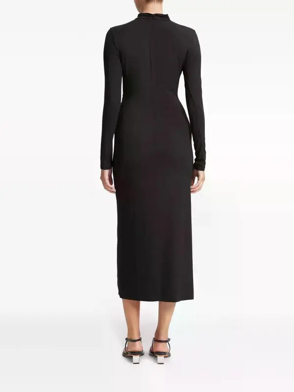 Vince Ruched Detail Flared Midi Dress