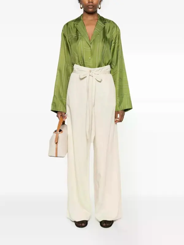 TOTEME Belted-waist Flared Trousers