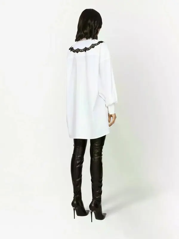 Dolce & Gabbana Lace-insert Poplin Shirt