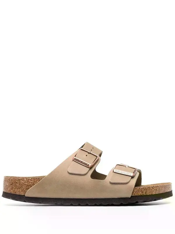 BIRKENSTOCK Arizona Leather Slides - Brown