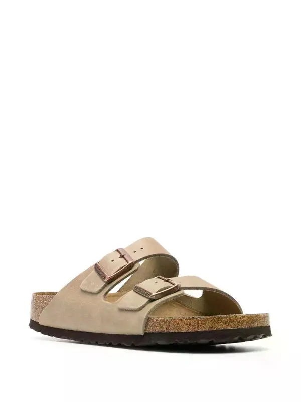 BIRKENSTOCK Arizona Leather Slides - Brown