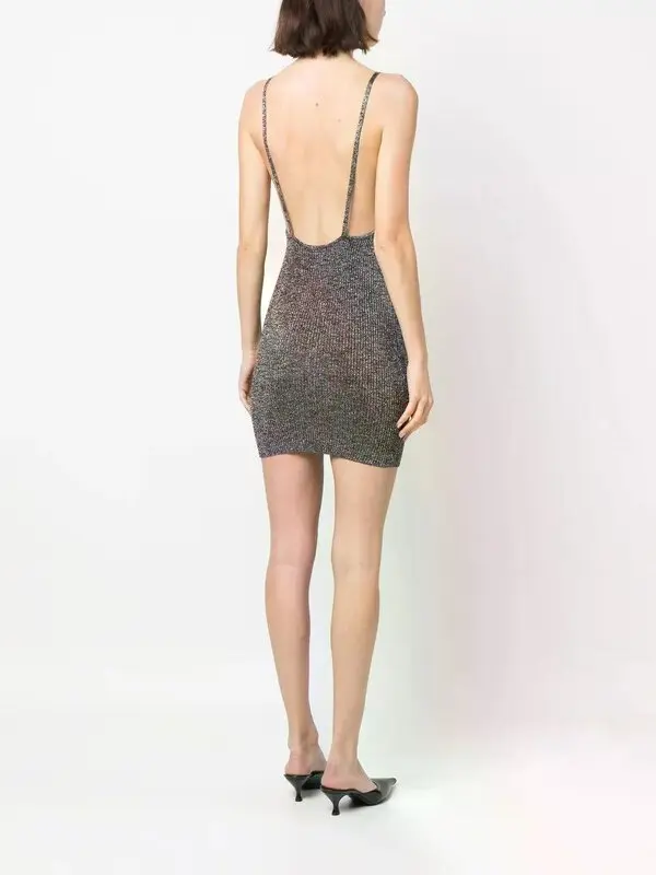 Gcds Open-back Mini Knitted Dress