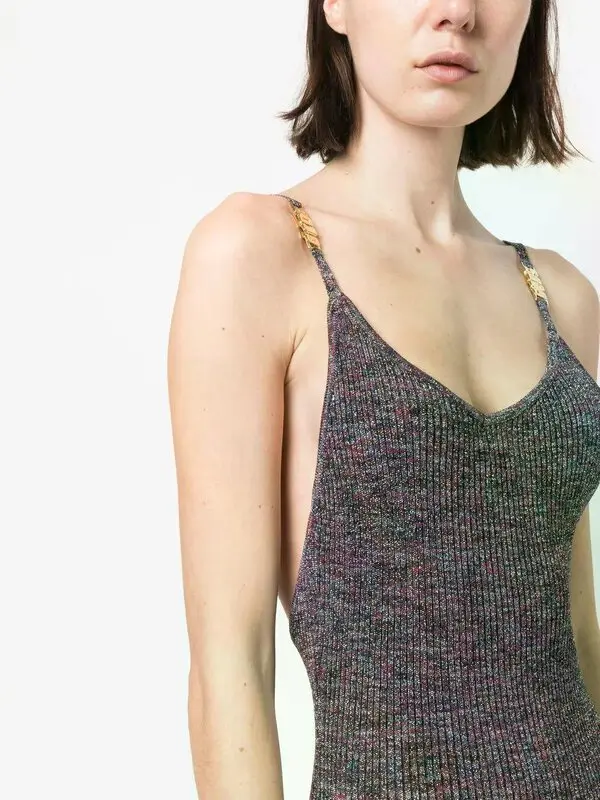 Gcds Open-back Mini Knitted Dress