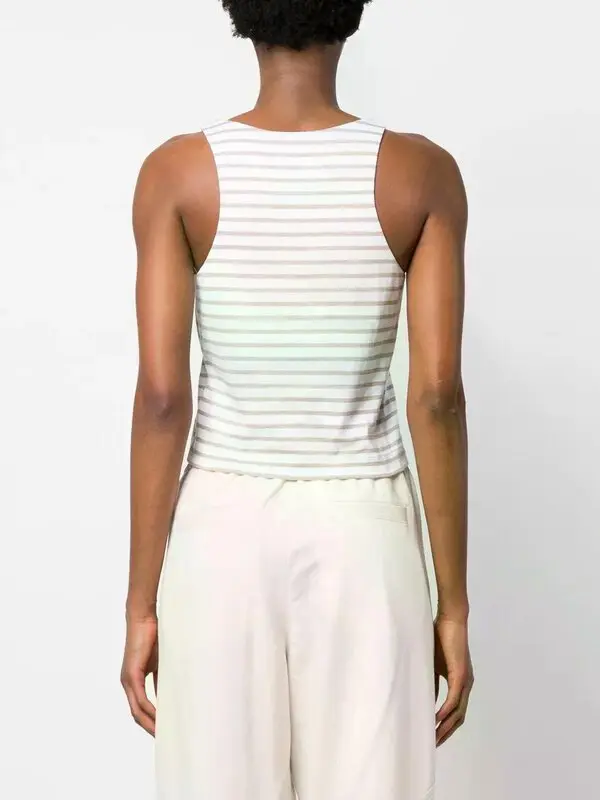 Brunello Cucinelli Scoop-neck Striped Vest Top