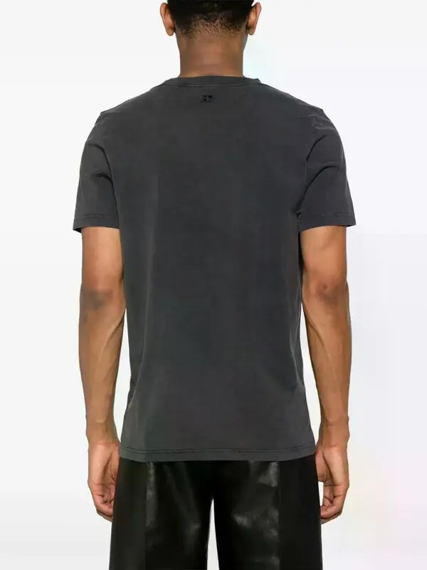COURREGES Crew-neck Cotton T-shirt