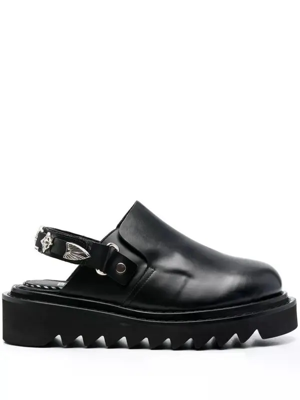 Toga Buckled Ankle-strap Flat Clogs