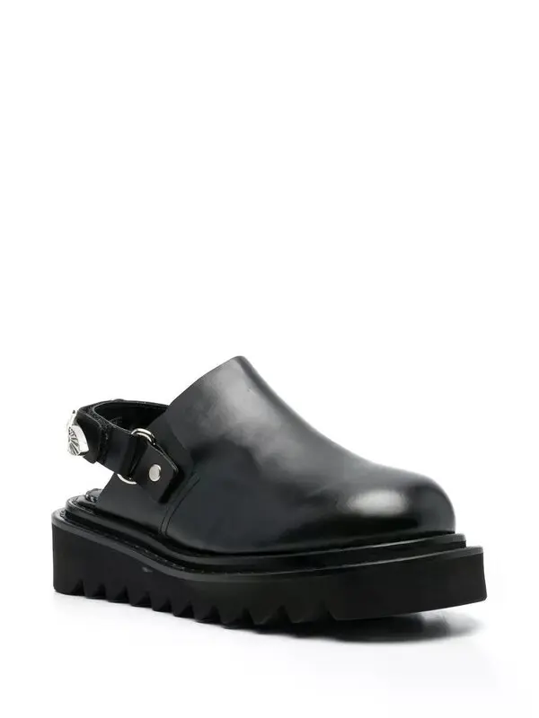 Toga Buckled Ankle-strap Flat Clogs