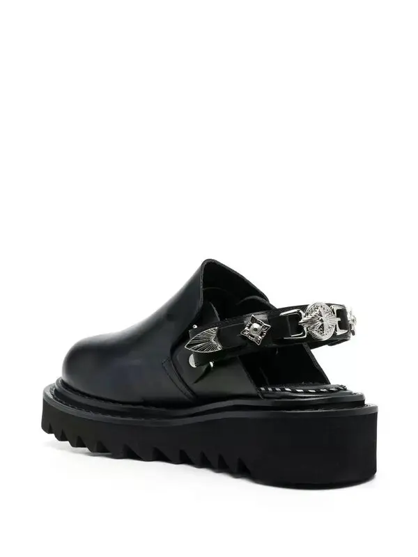 Toga Buckled Ankle-strap Flat Clogs